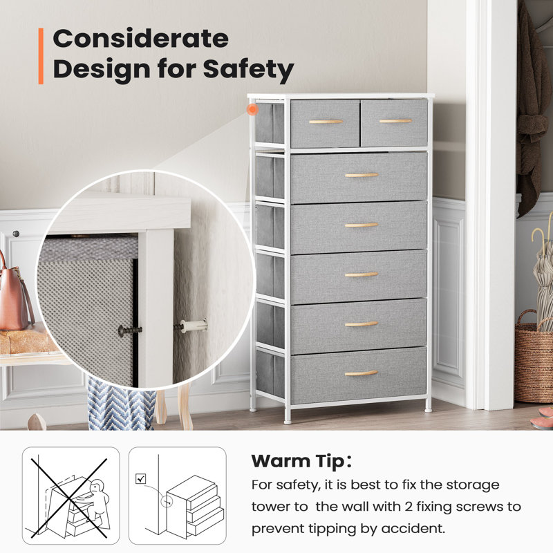 Rebrilliant Kirklan 7 Drawer Storage Chest And Reviews Wayfair